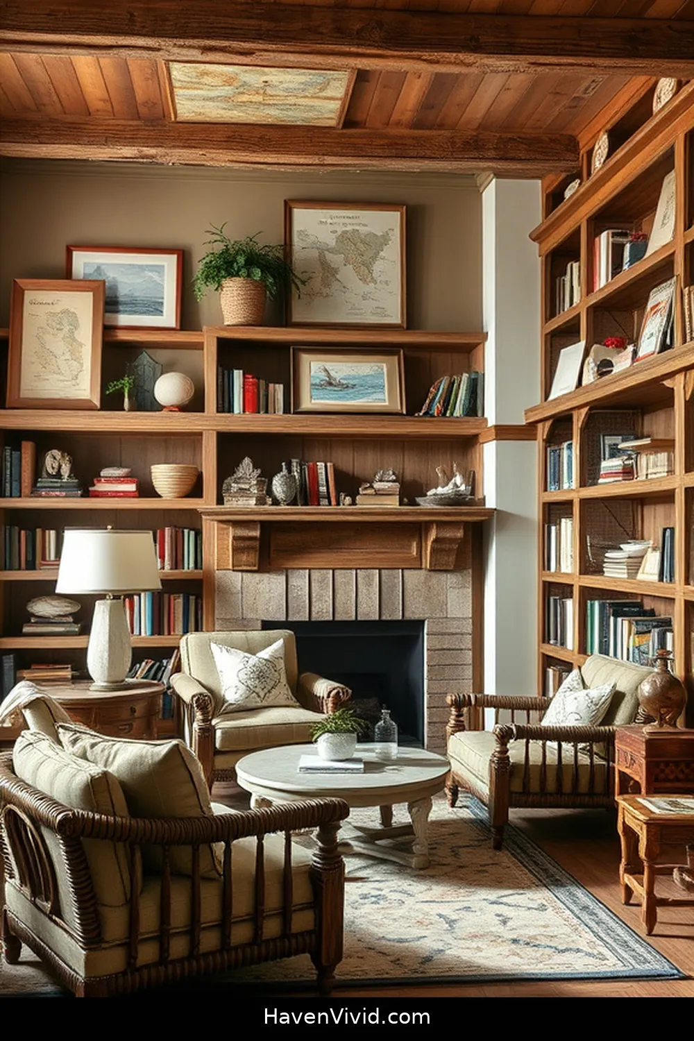 15 Ways to Create a Coastal Living Library Using Reclaimed Materials ...