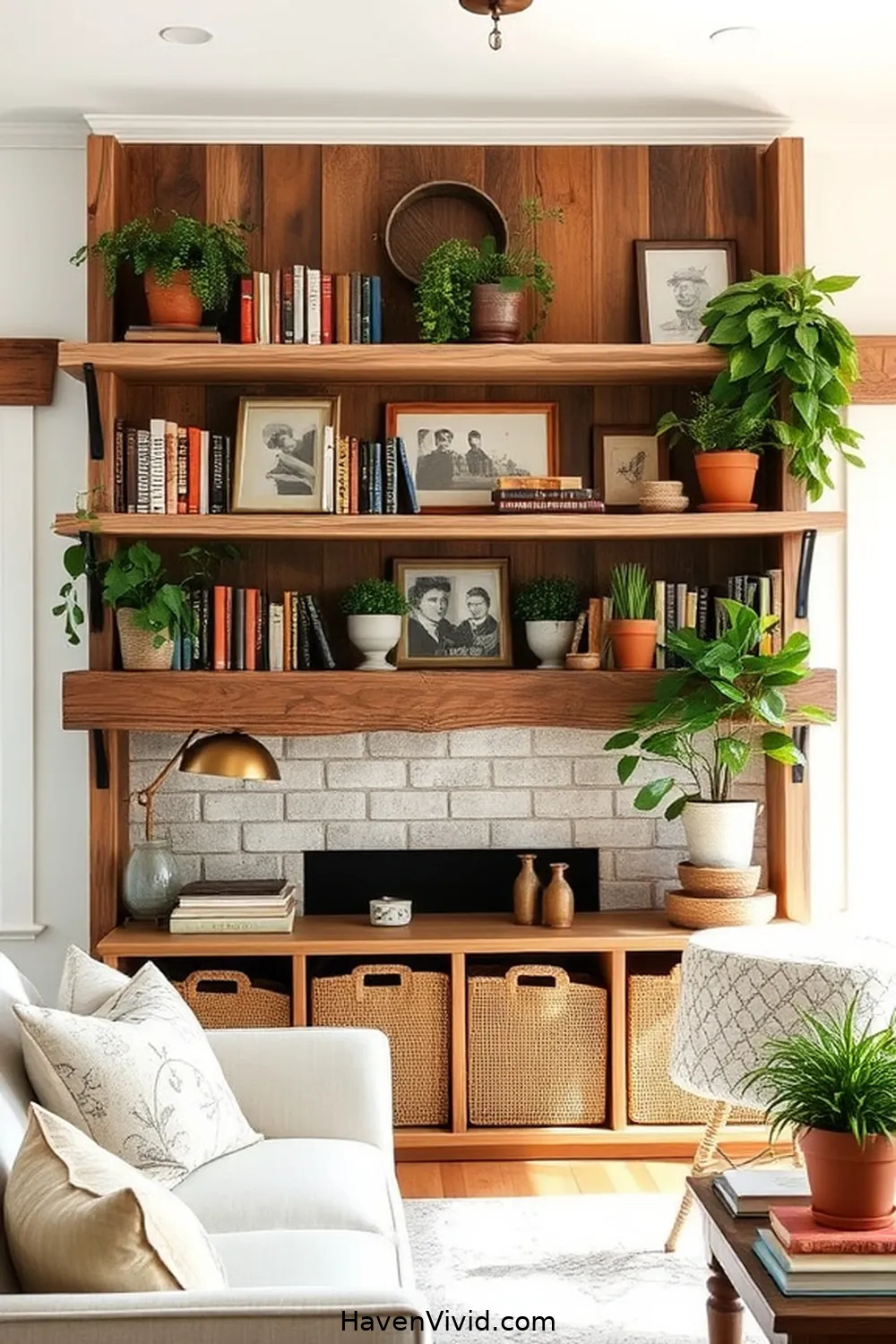17 Ways to Create a Farmhouse Living Library Using Recycled Wood ...