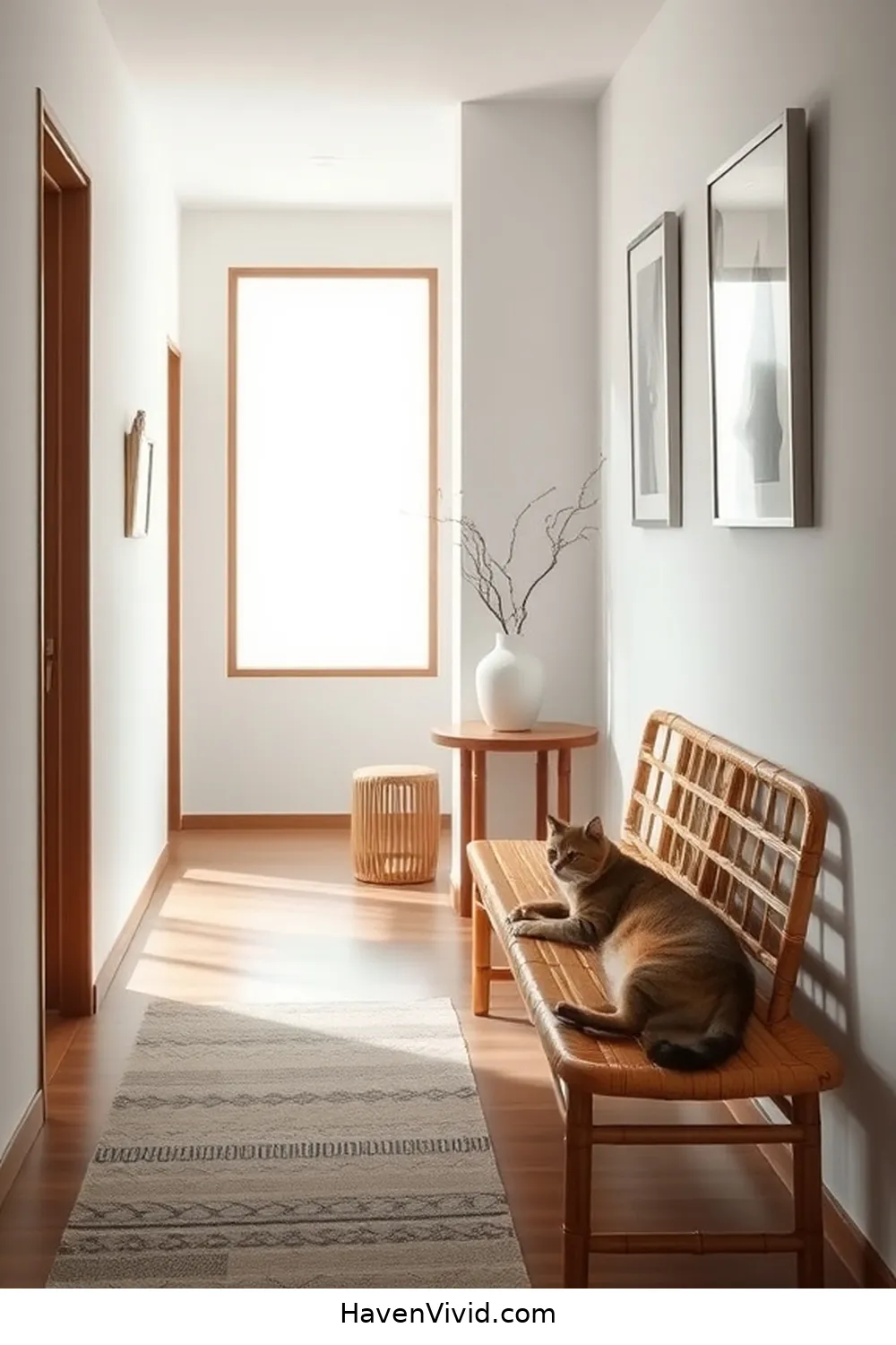 Create a Minimalist Lifestyle Hallway Using Bamboo Accents - Haven Vivid